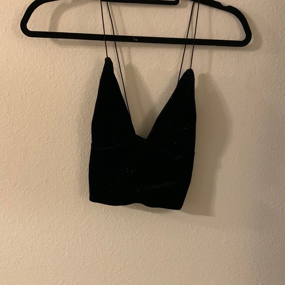 Urban Outfitters | Tops | Sparkly Low Cut Crop Top | Poshmark
